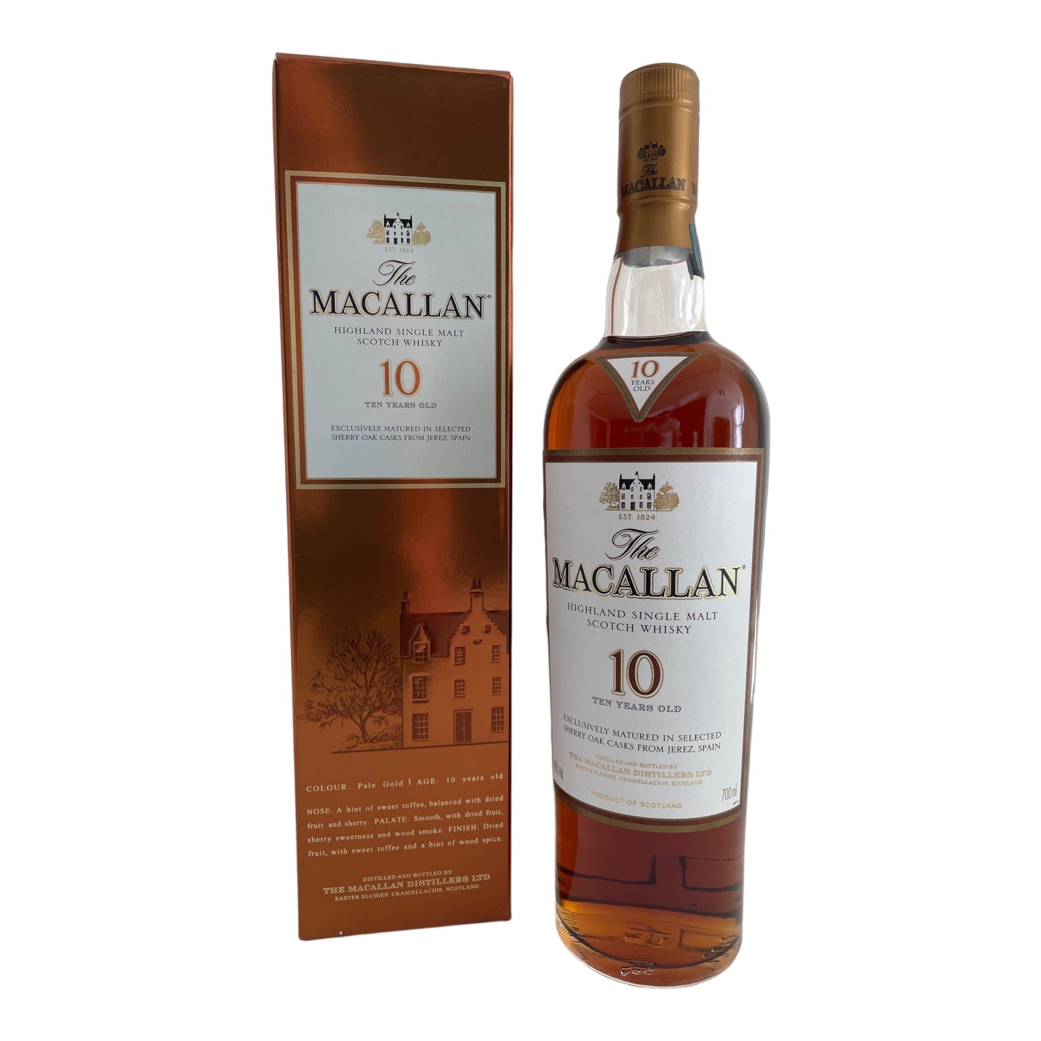 The Macallan 10 Year Old Sherry Oak Single Malt Scotch Whisky (700ml ...